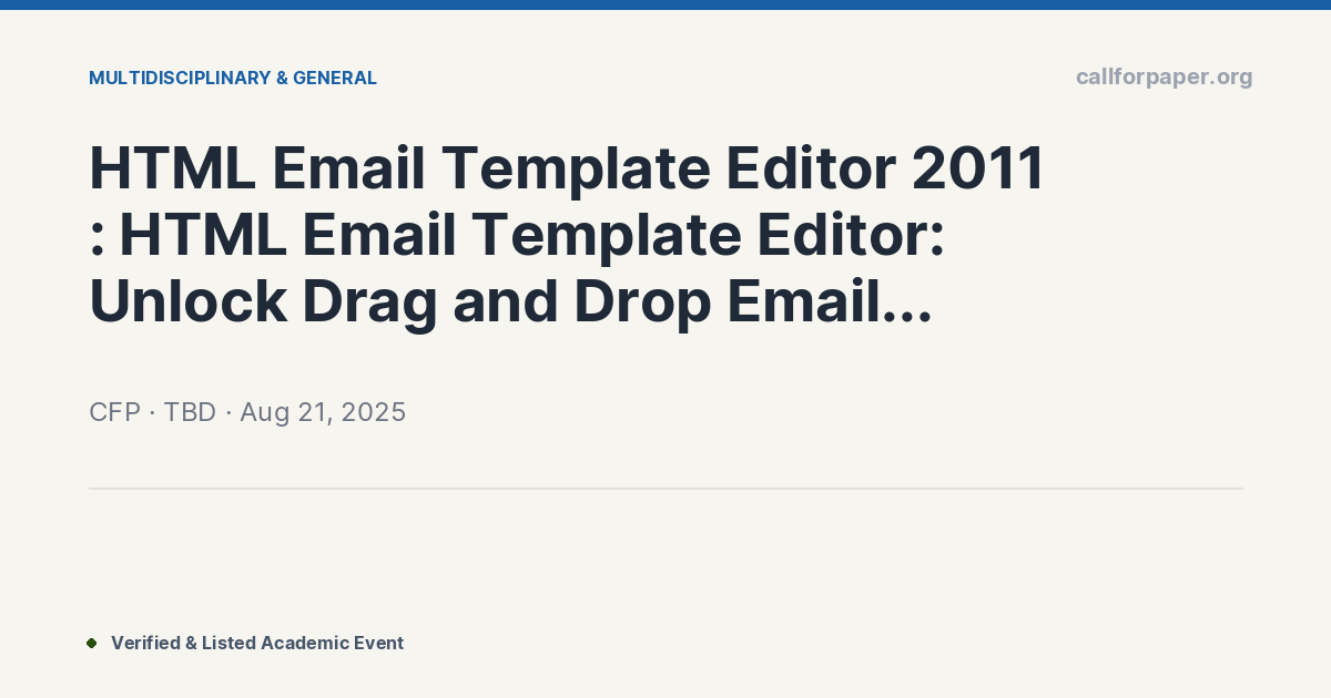 HTML Email Template Editor 2011 : HTML Email Template Edit